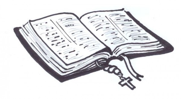 My ESV Bible, line drawing » Barbara Philip - African Painting